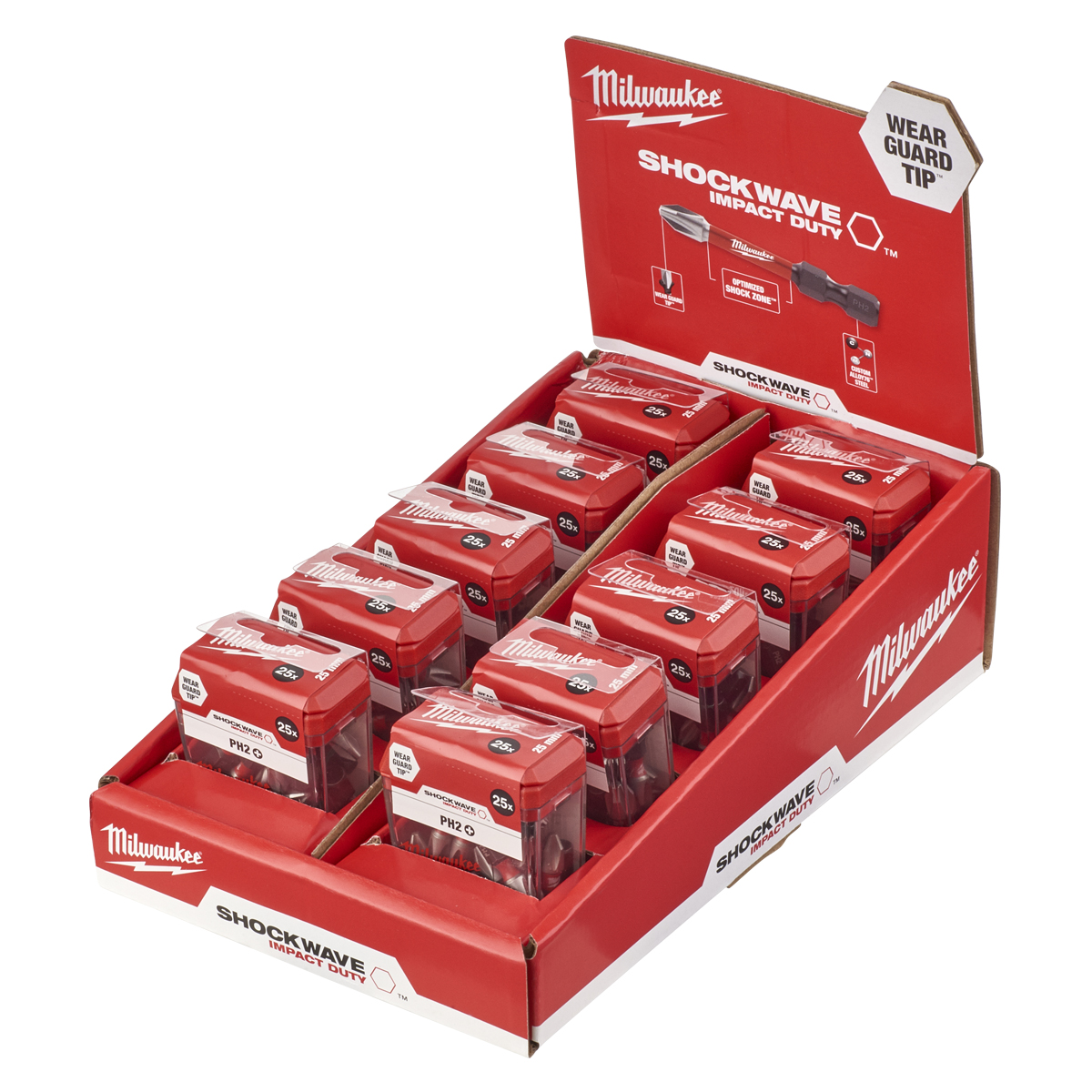 ΣΕΤ ΜΥΤΕΣ SHOCKWAVE™ PH2 X 25 ΤΕΜ 25 - Milwaukee