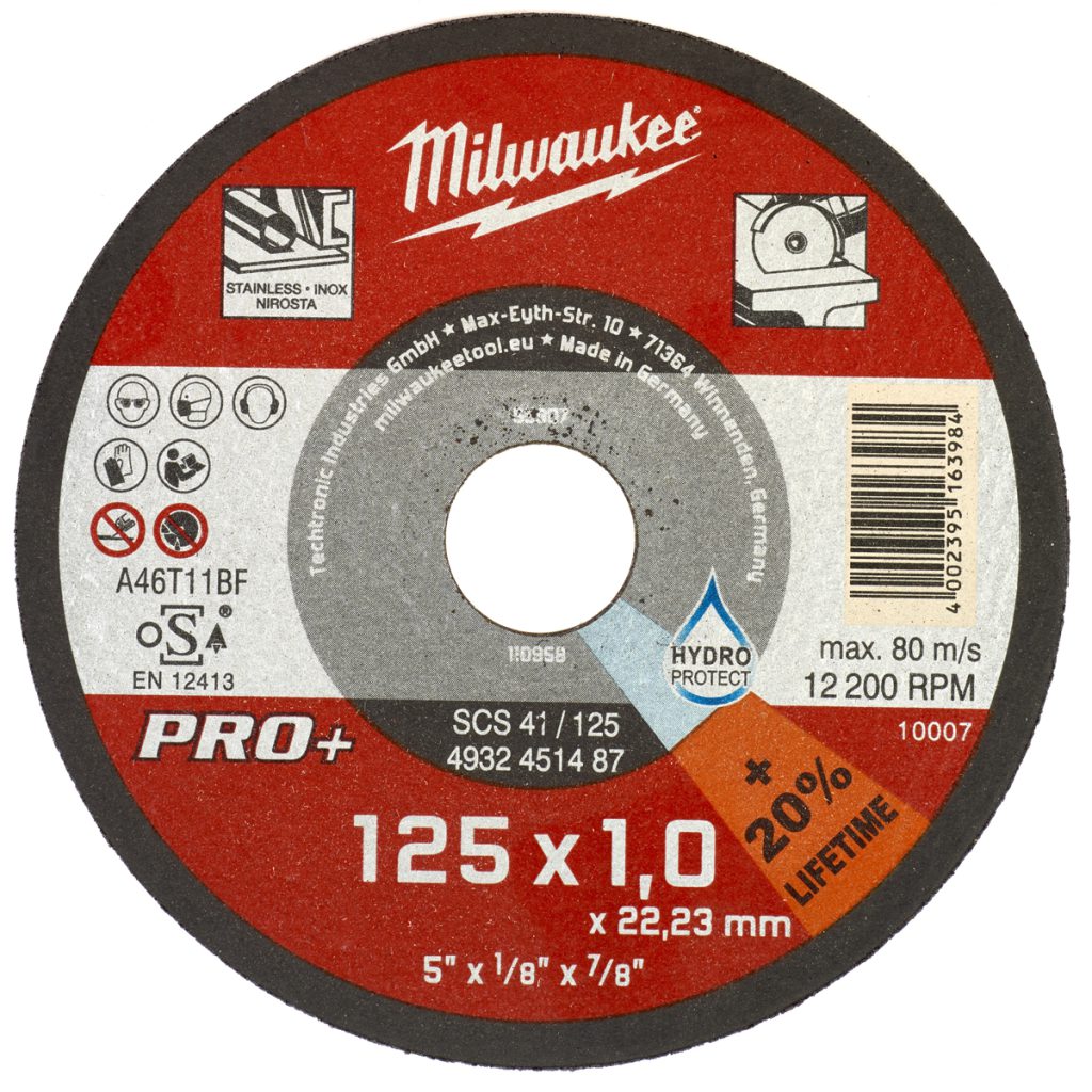 SCS 41 / 125 PRO+ ΛΕΠΤΟΣ ΔΙΣΚΟΣ ΚΟΠΗΣ ΜΕΤΑΛΛΟΥ Ø 125mm - Milwaukee